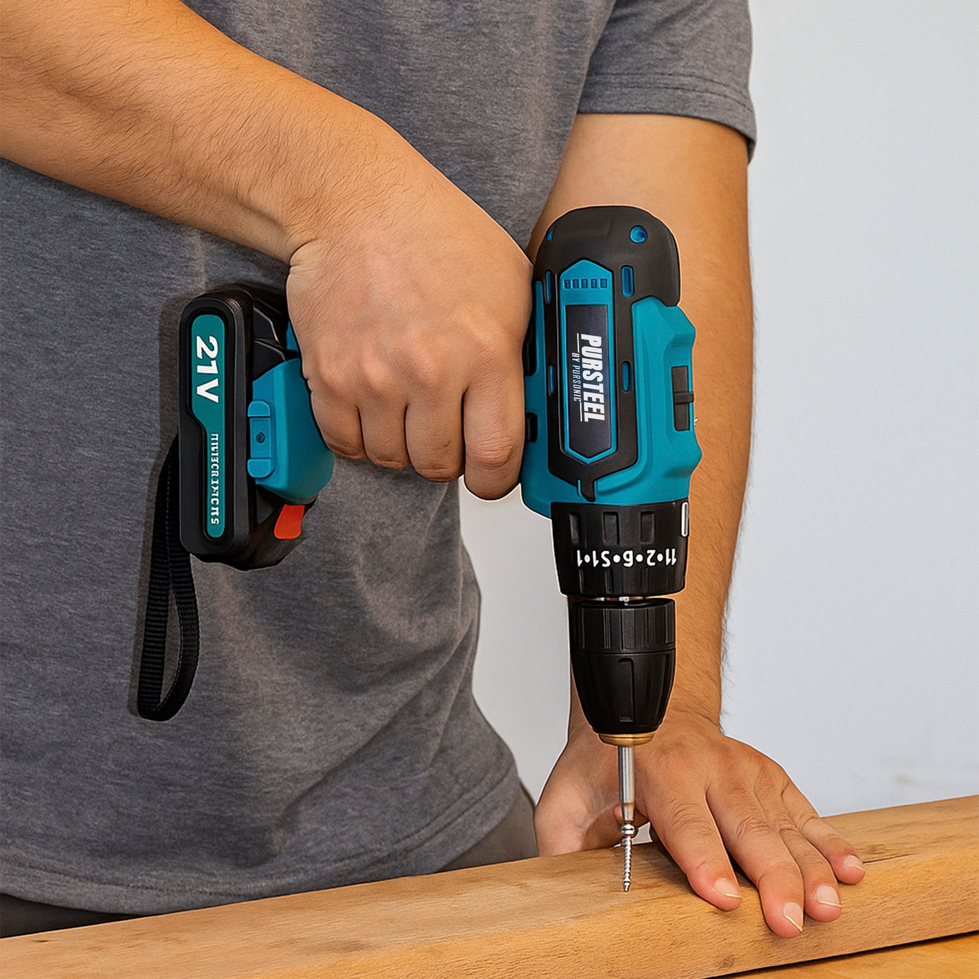 Power Tool Bundle: 21V Cordless Drill & Rechargeable Electric Screwdri ...