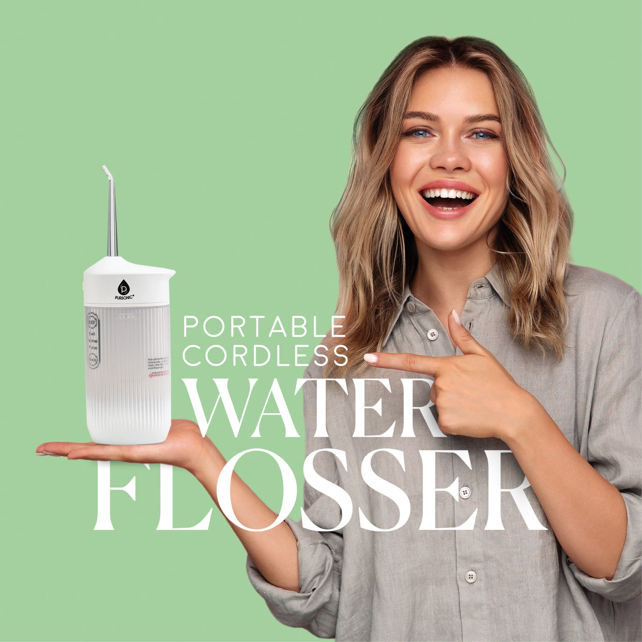 Portable USB Rechargeable Collapsible Water Flosser – Pursonic