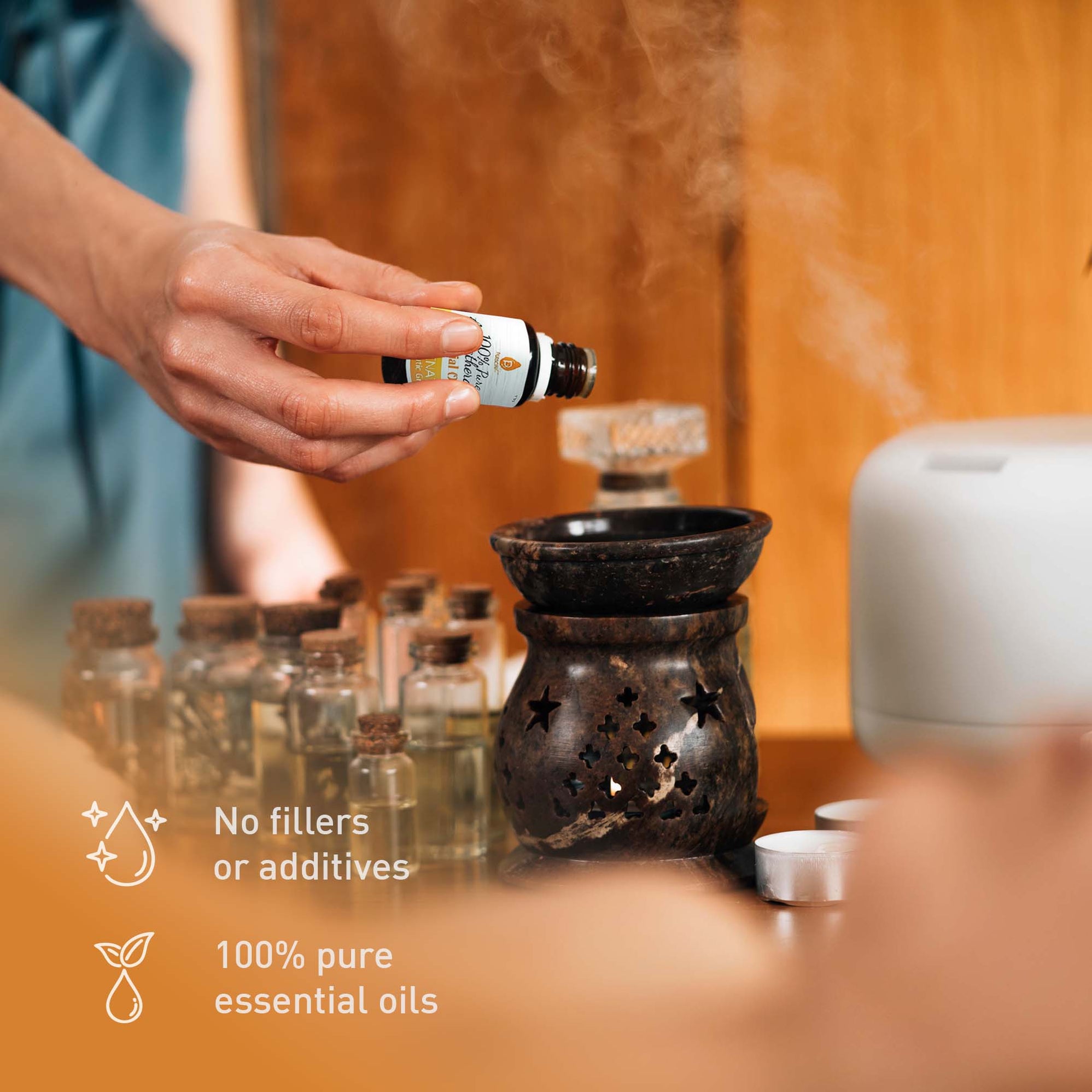 Pursonic True HEPA Air Purifier, Essential Oil Wellness Blends, and Si