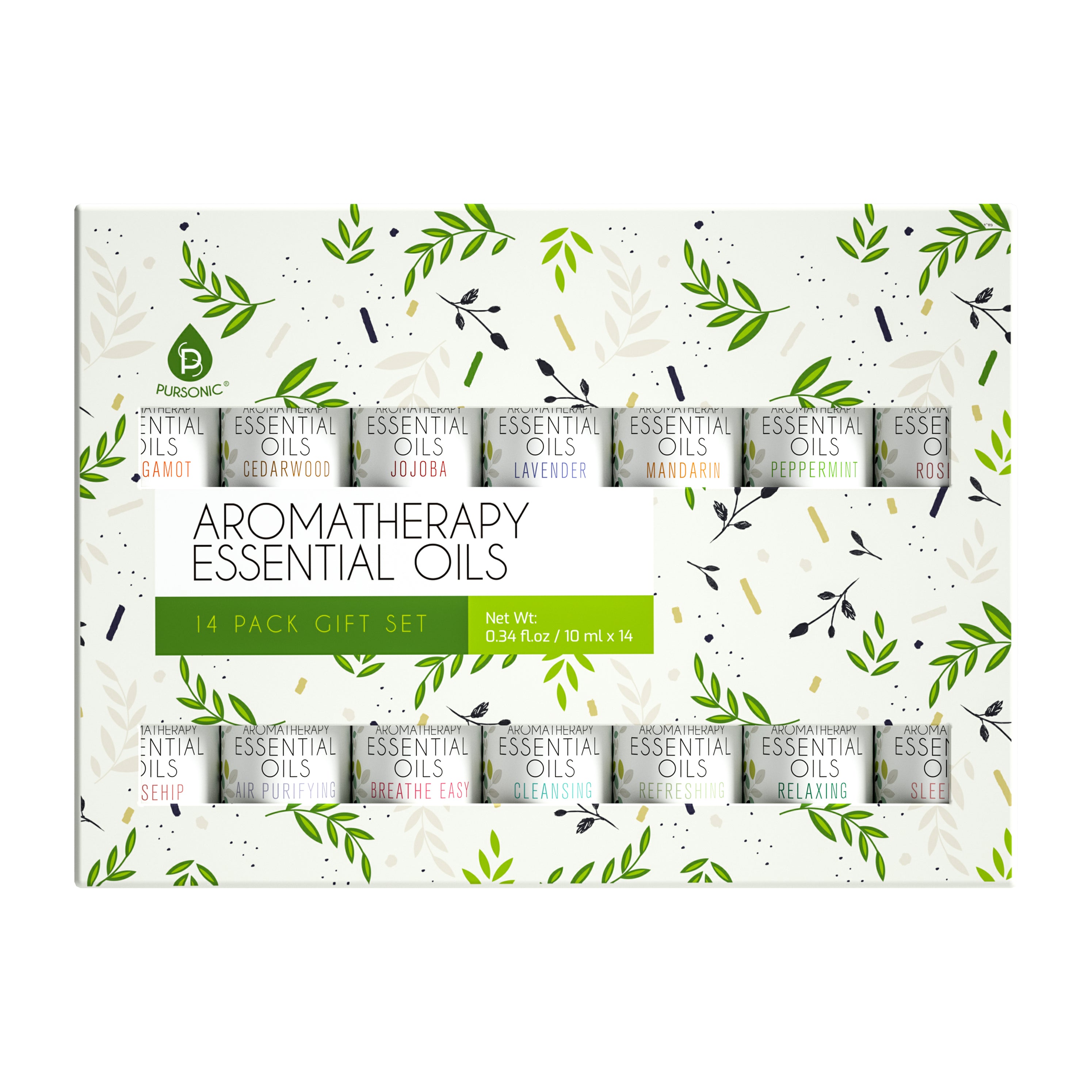 Aromatherapy Essential Oils 14-Pack Gift Set – Pursonic