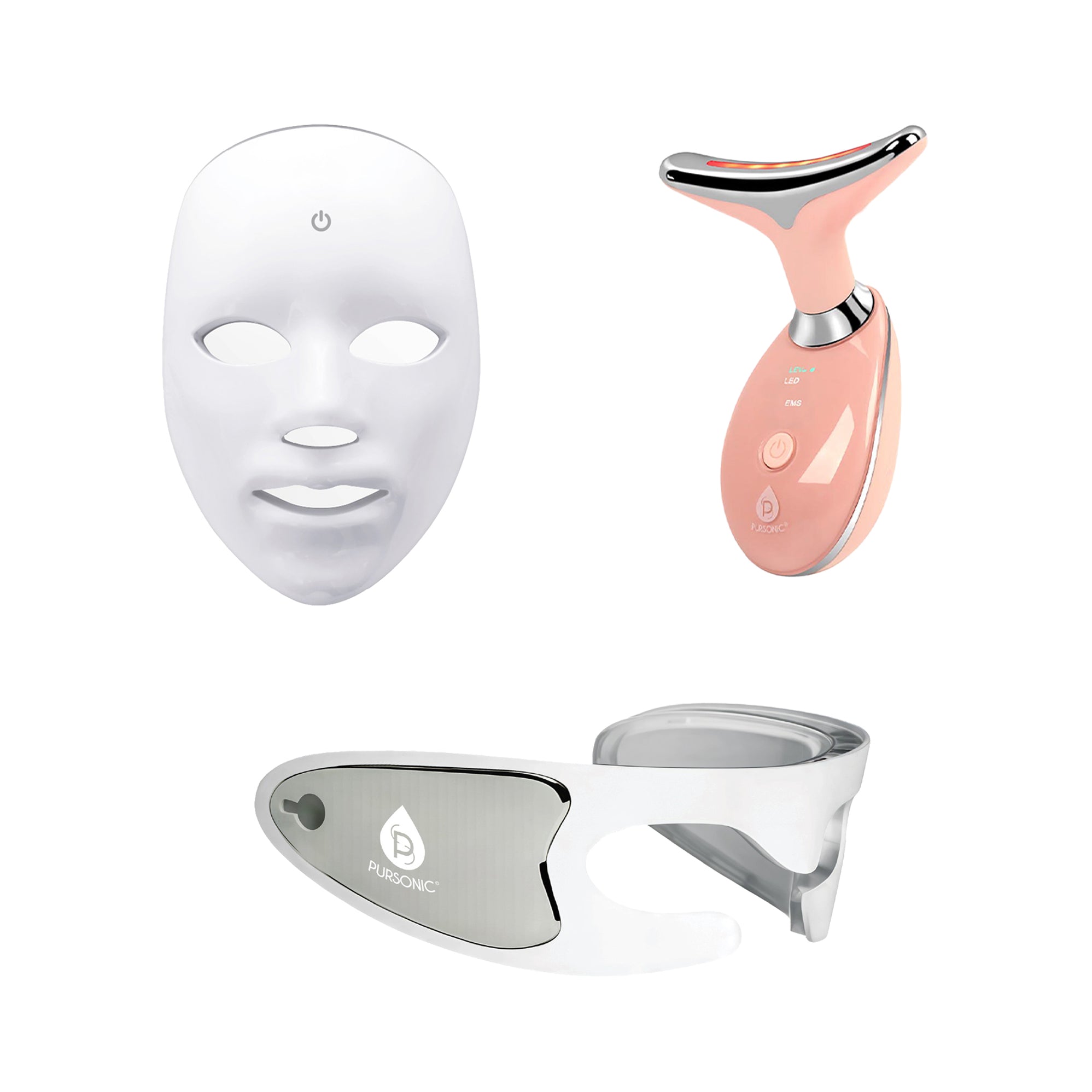 Pursonic Ultimate LED Rejuvenation Set: Face Mask, Eye Mask & 7-in-1 L