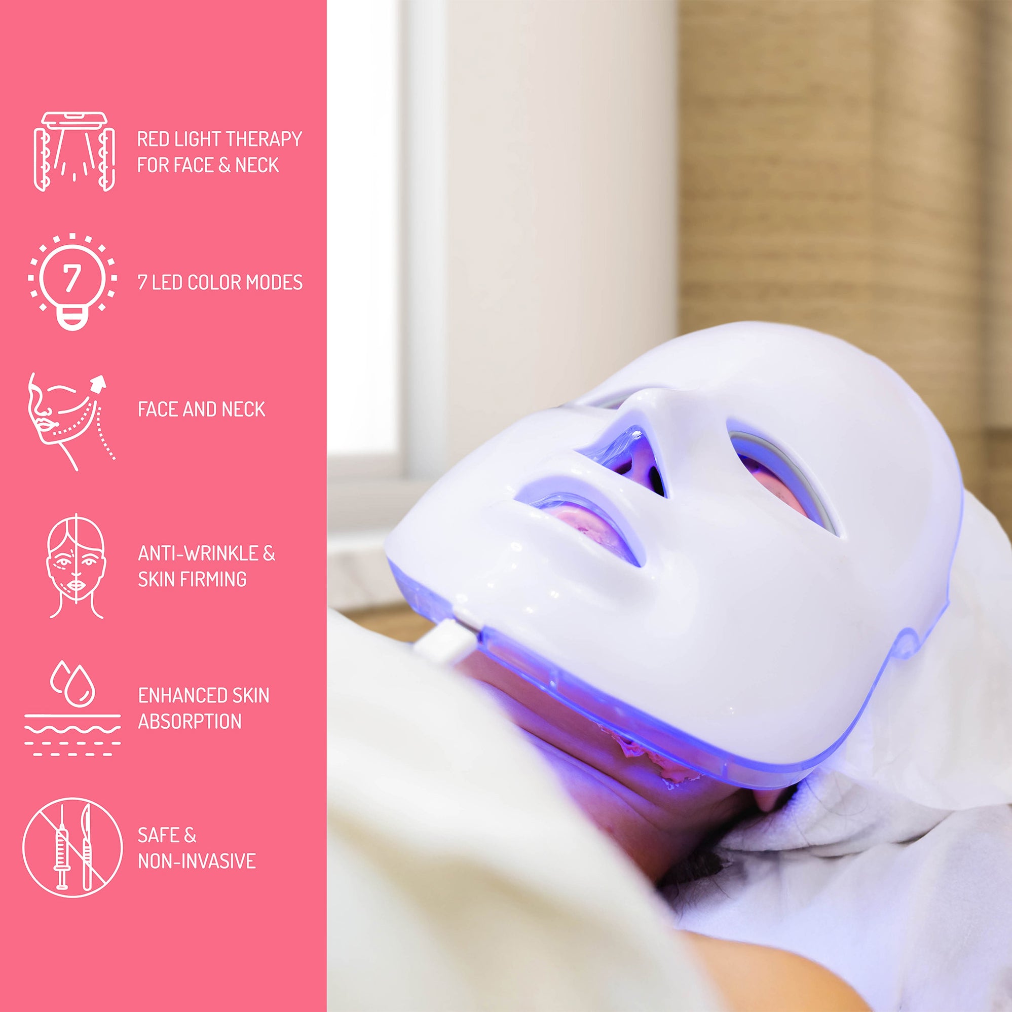 The Ultimate LED Rejuvenation Trio: 7-in-1 LED Therapy Face Mask, 7-in ...
