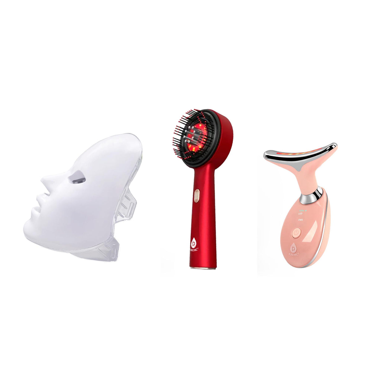 The Ultimate LED Rejuvenation Trio: 7-in-1 LED Therapy Face Mask, 7-in ...