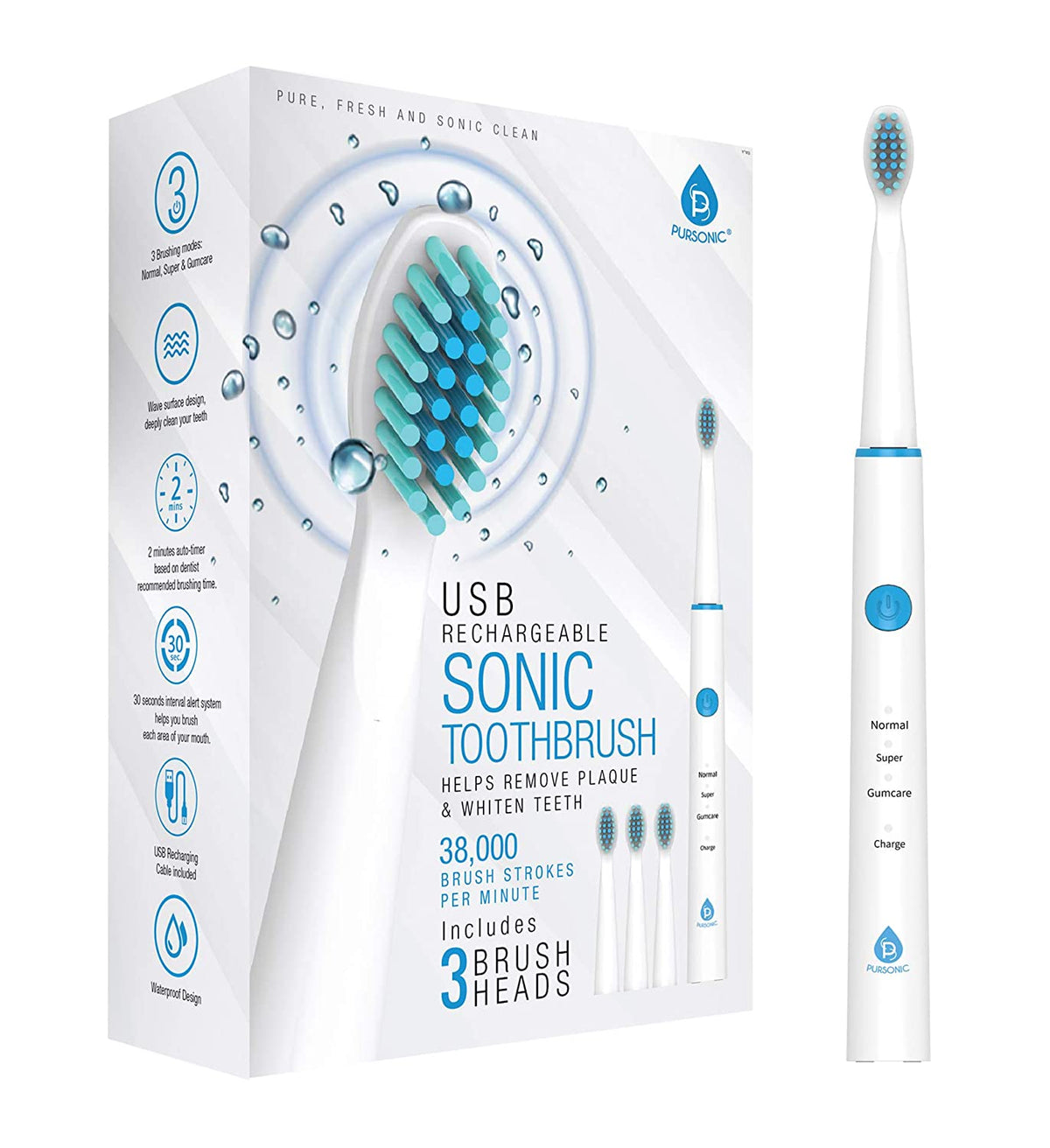 USB Rechargeable Electric Toothbrush – Pursonic